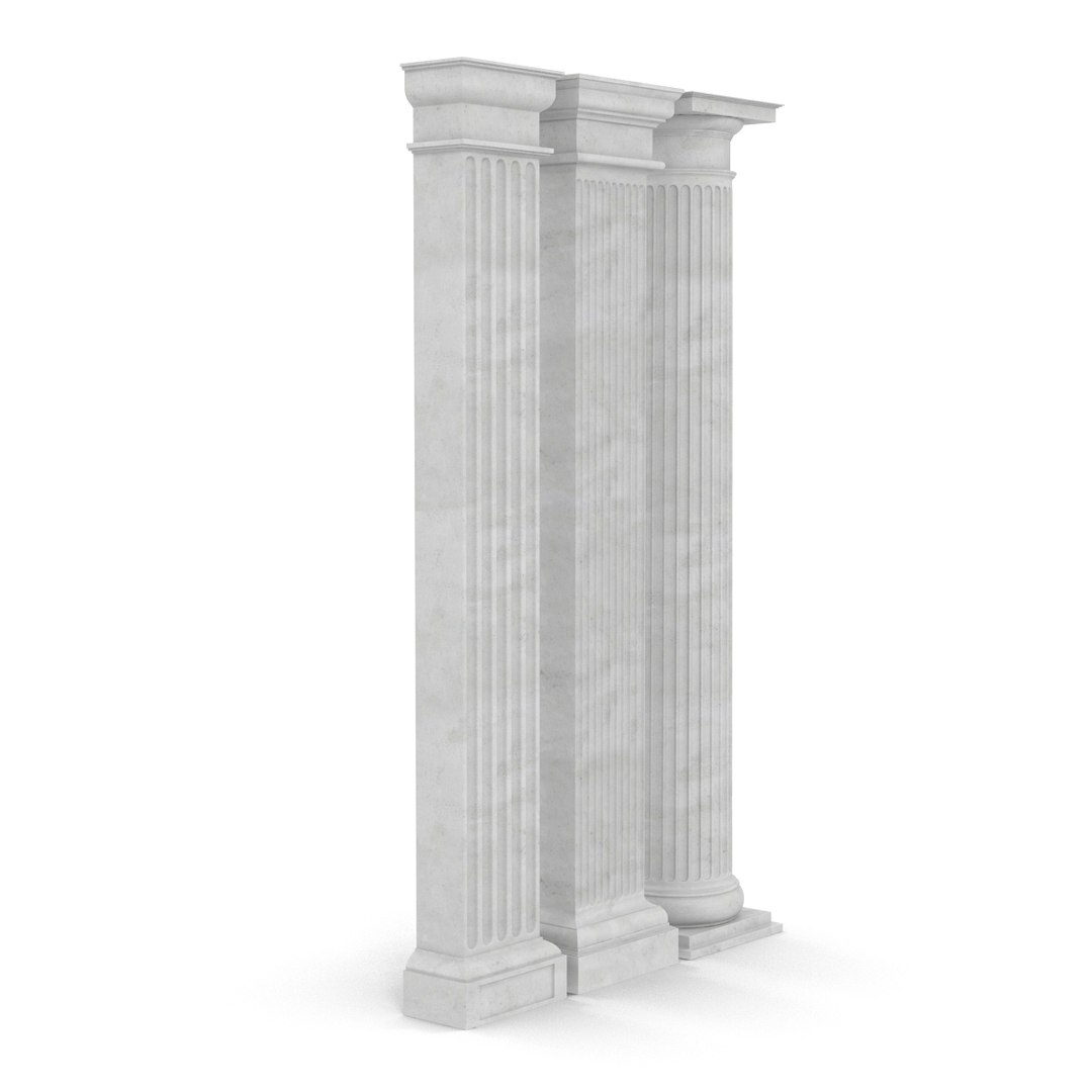 3ds Pilasters Doric Greco Roman