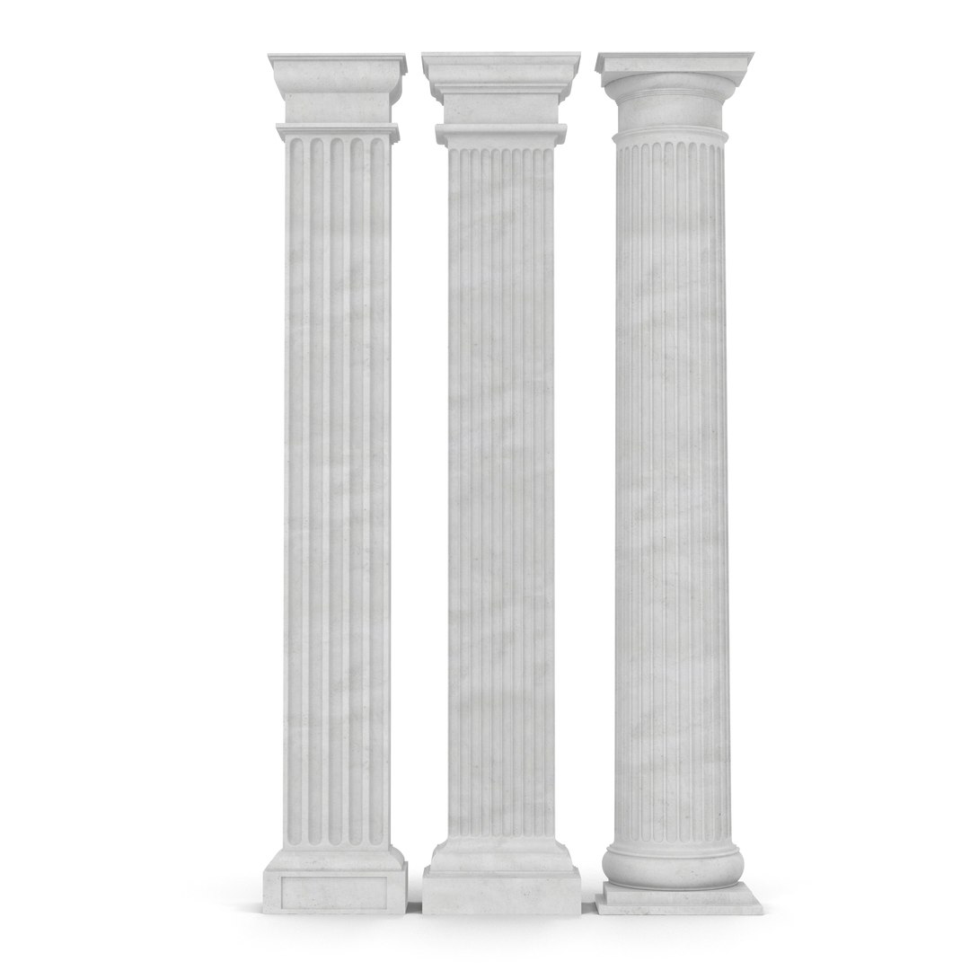 3ds Pilasters Doric Greco Roman