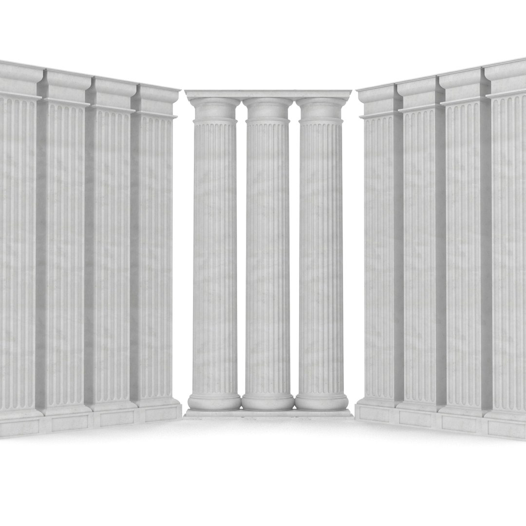 3ds Pilasters Doric Greco Roman
