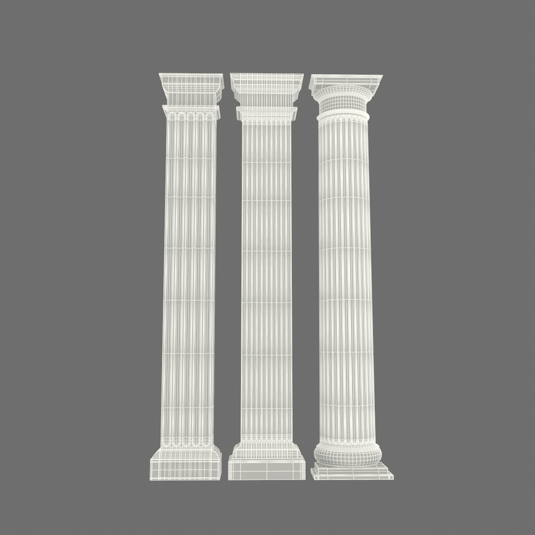 3ds Pilasters Doric Greco Roman