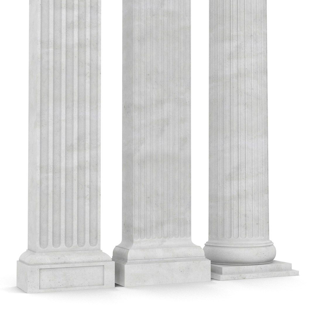 3ds Pilasters Doric Greco Roman