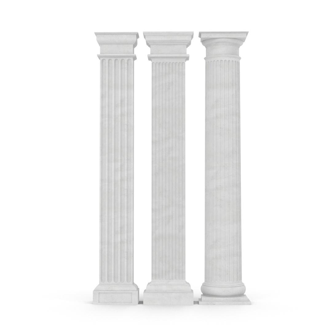 3ds pilasters doric greco roman