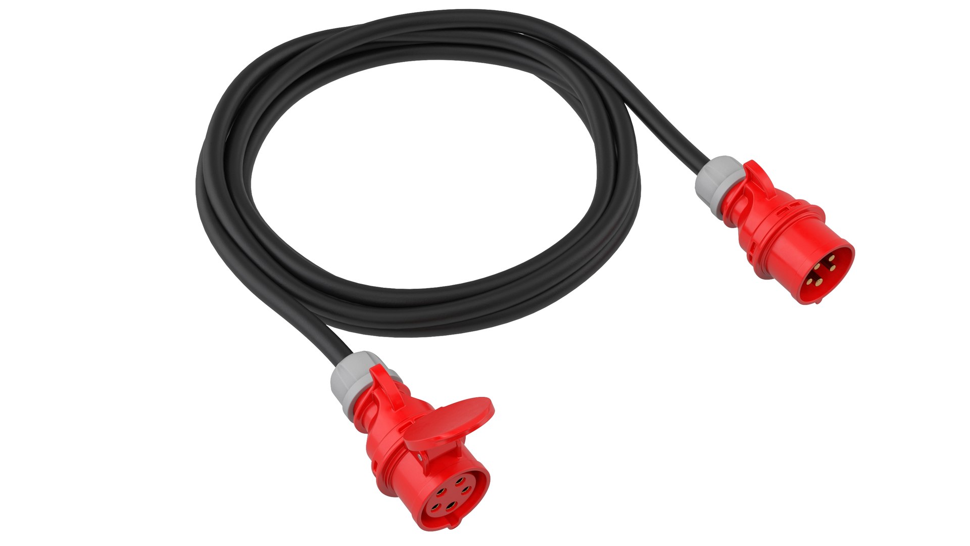 Three Phase Plug 3D Model - TurboSquid 2068772