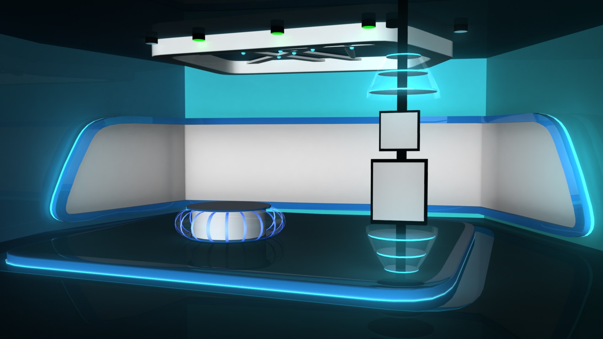 News Room Studio 3d Model