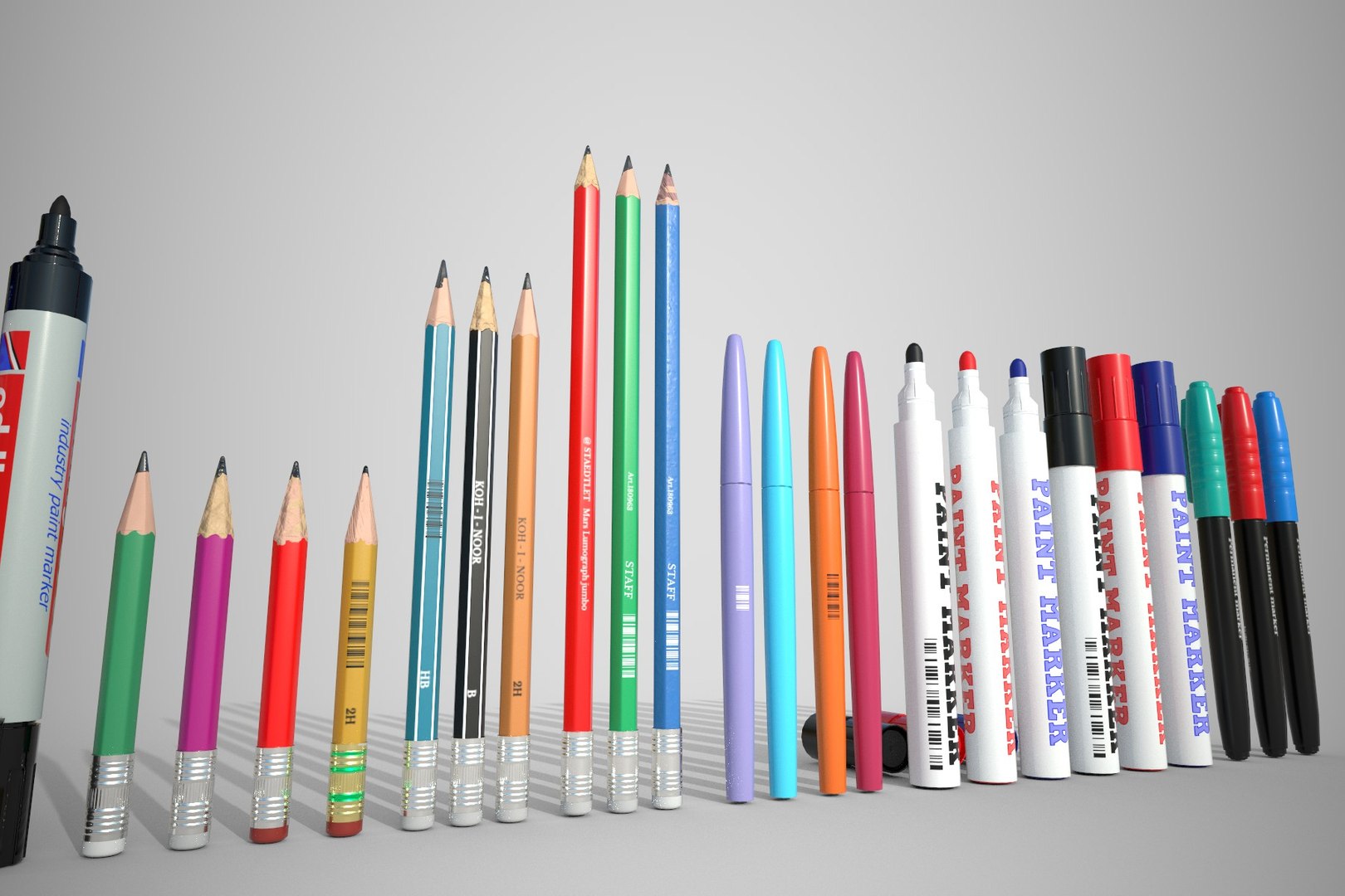 3D Stationery Set - TurboSquid 1562166