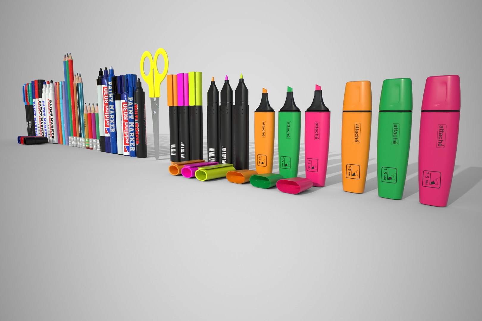 3D Stationery Set - TurboSquid 1562166