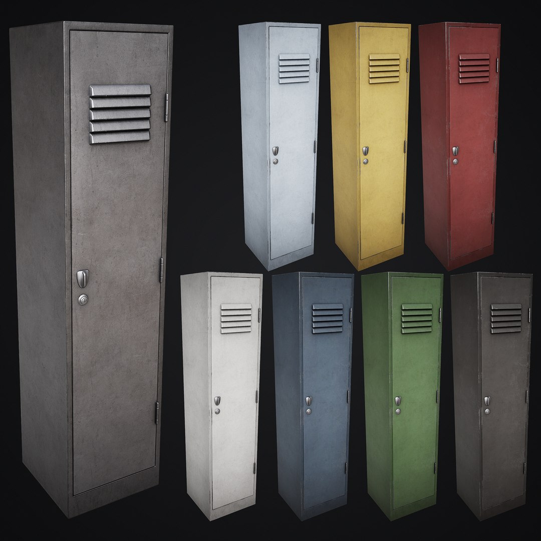 School Gym Locker Big 3D model - TurboSquid 2079826