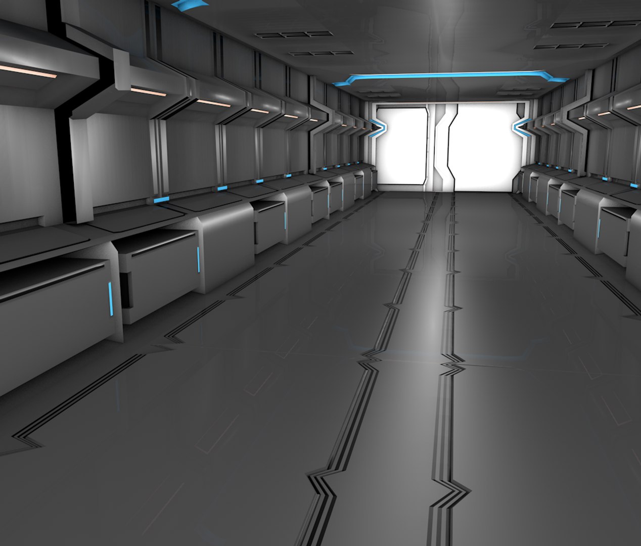 Scifi Corridor 3D Model - TurboSquid 1687476