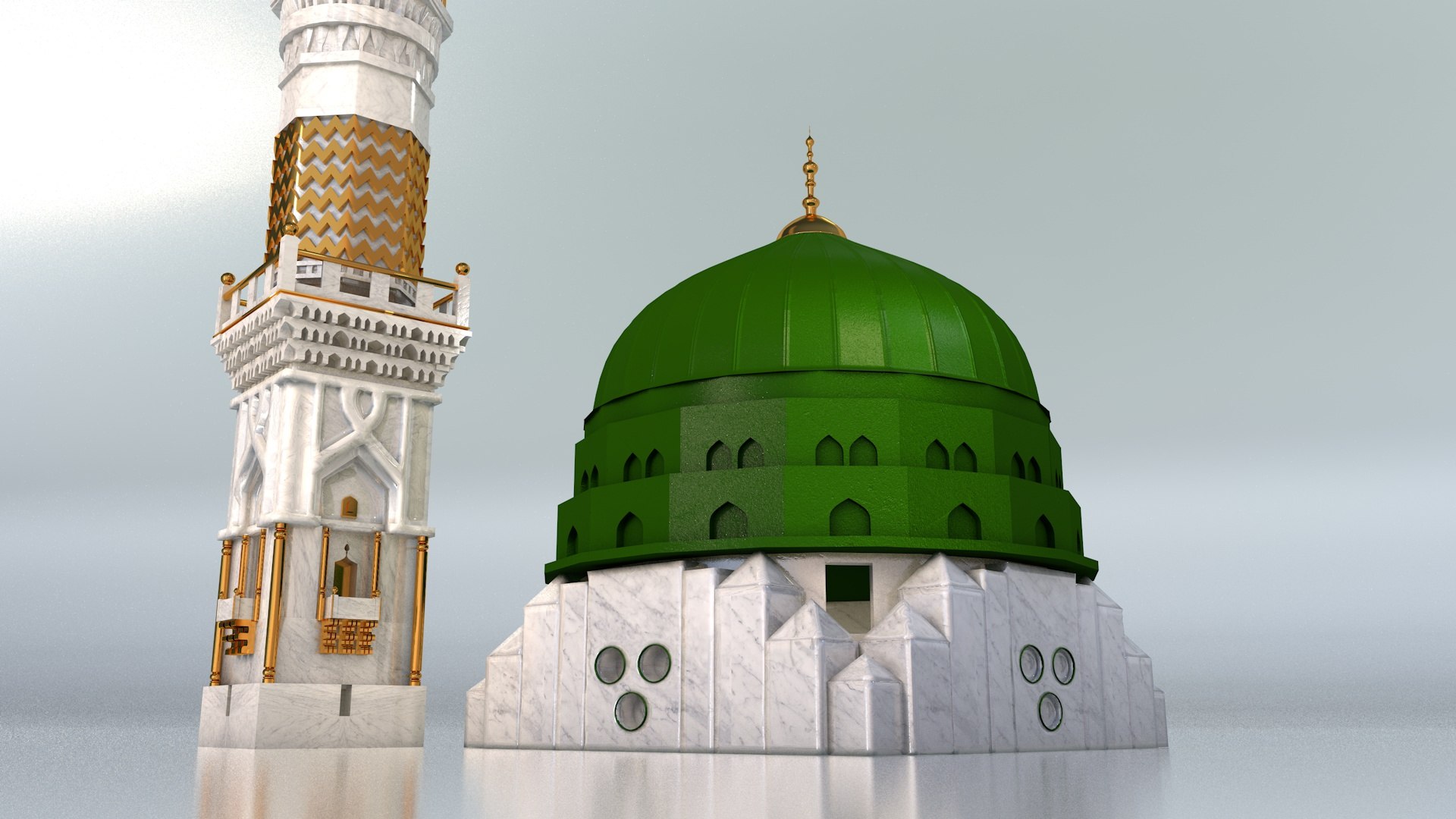Prophets Mosque Masjid E Nabvi 3D Model - TurboSquid 2148235