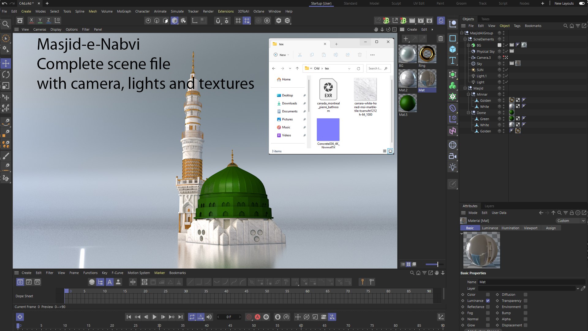 Prophets Mosque Masjid E Nabvi 3D Model - TurboSquid 2148235