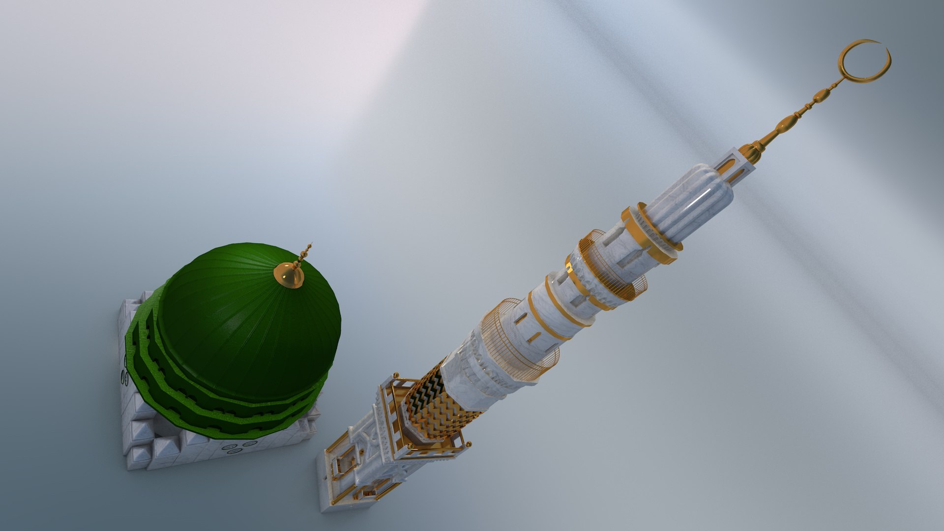 Prophets Mosque Masjid E Nabvi 3D Model - TurboSquid 2148235