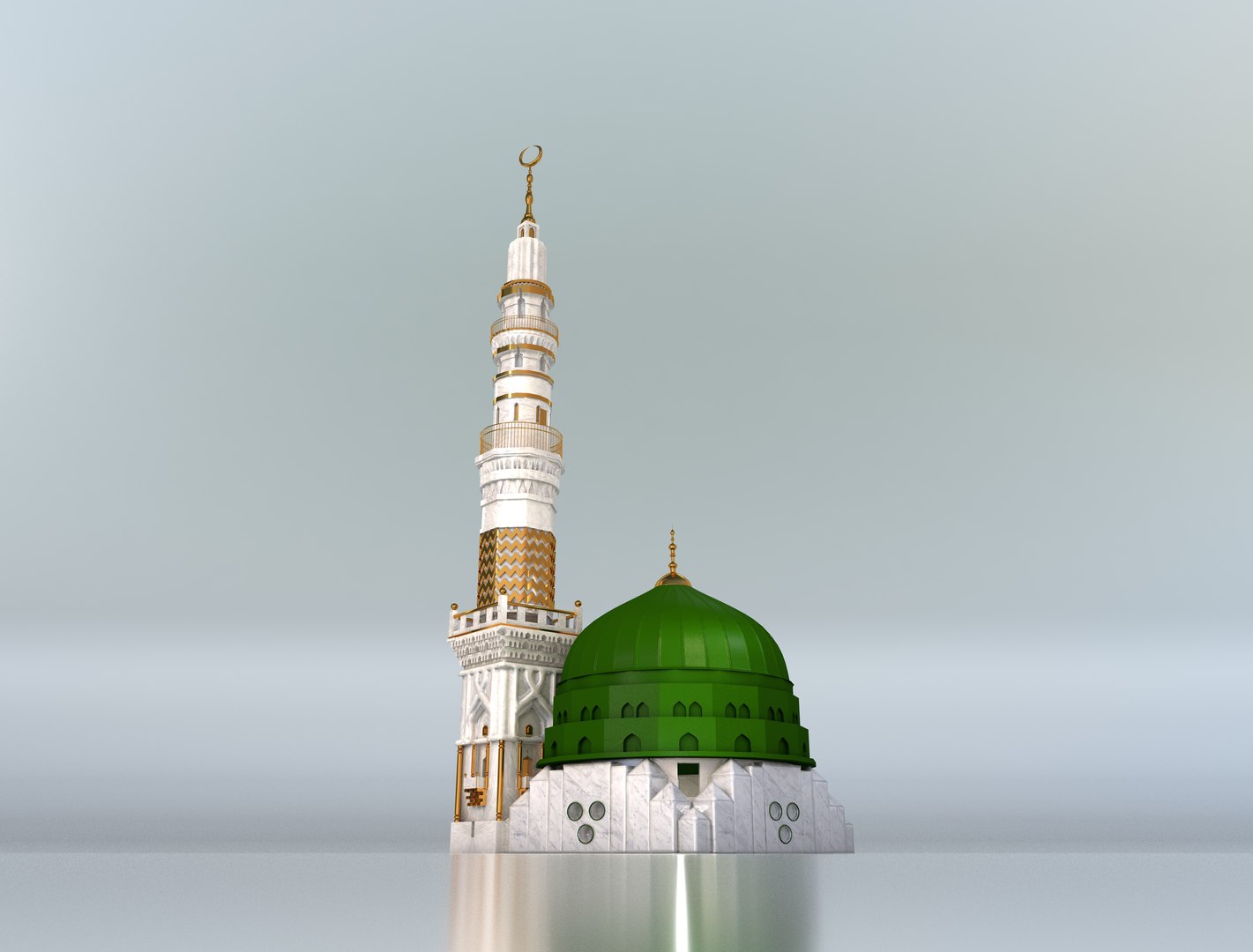 Prophets Mosque Masjid E Nabvi 3D Model - TurboSquid 2148235