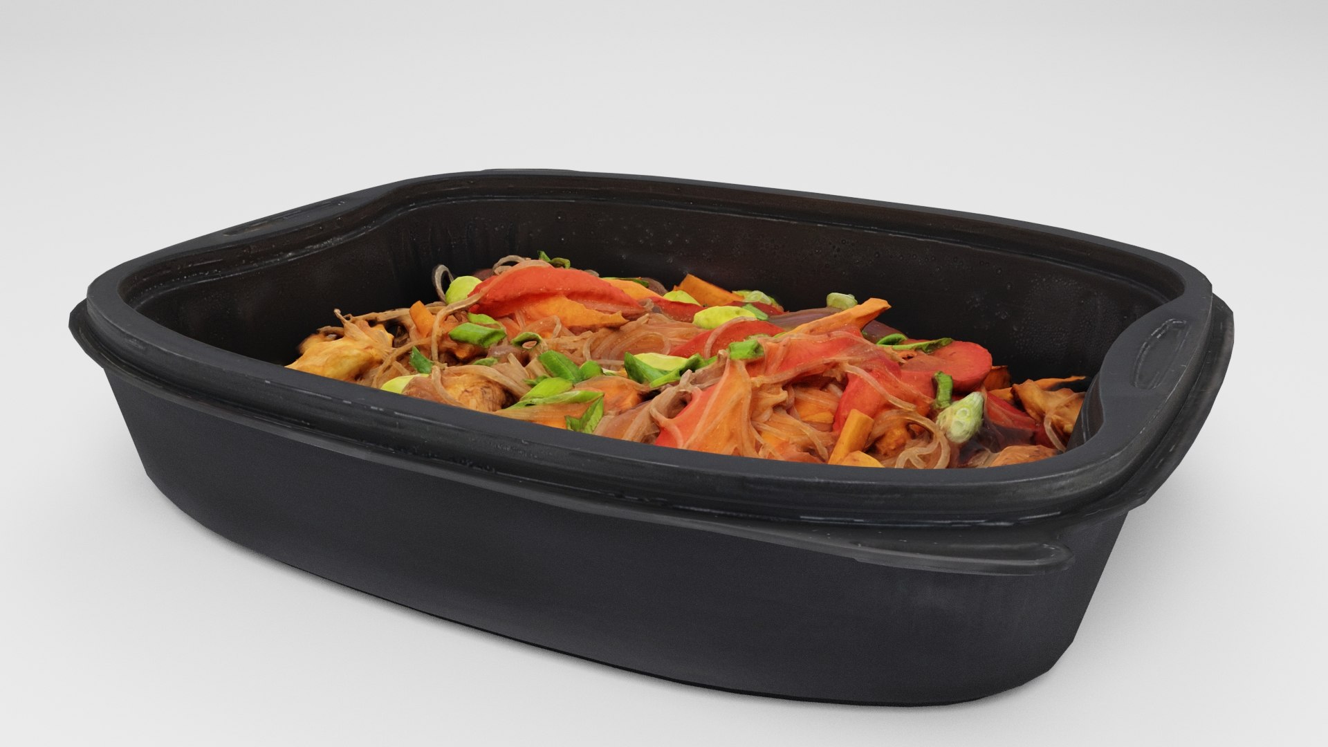 Lunch Box With Fried Noodles Chicken Vegetables 3D Model - TurboSquid ...