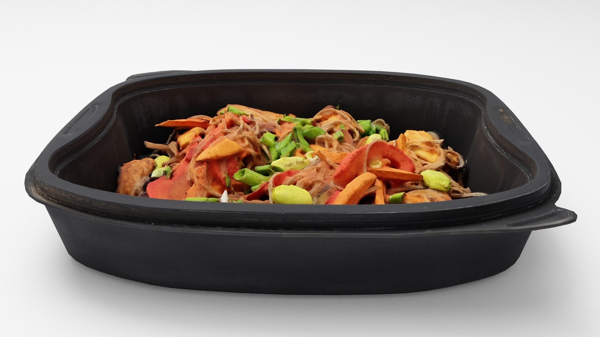 Lunch Box With Fried Noodles Chicken Vegetables 3D Model - TurboSquid ...