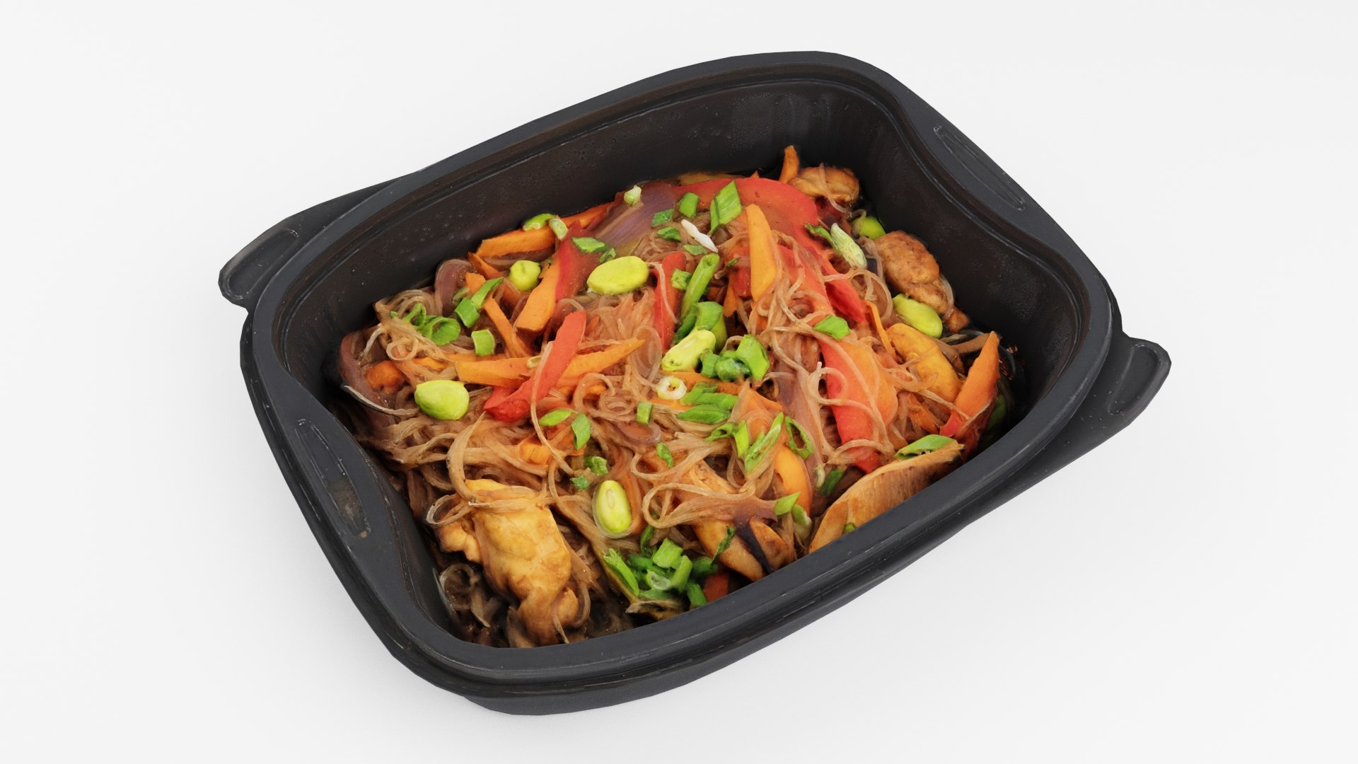 Lunch Box With Fried Noodles Chicken Vegetables 3D Model - TurboSquid ...