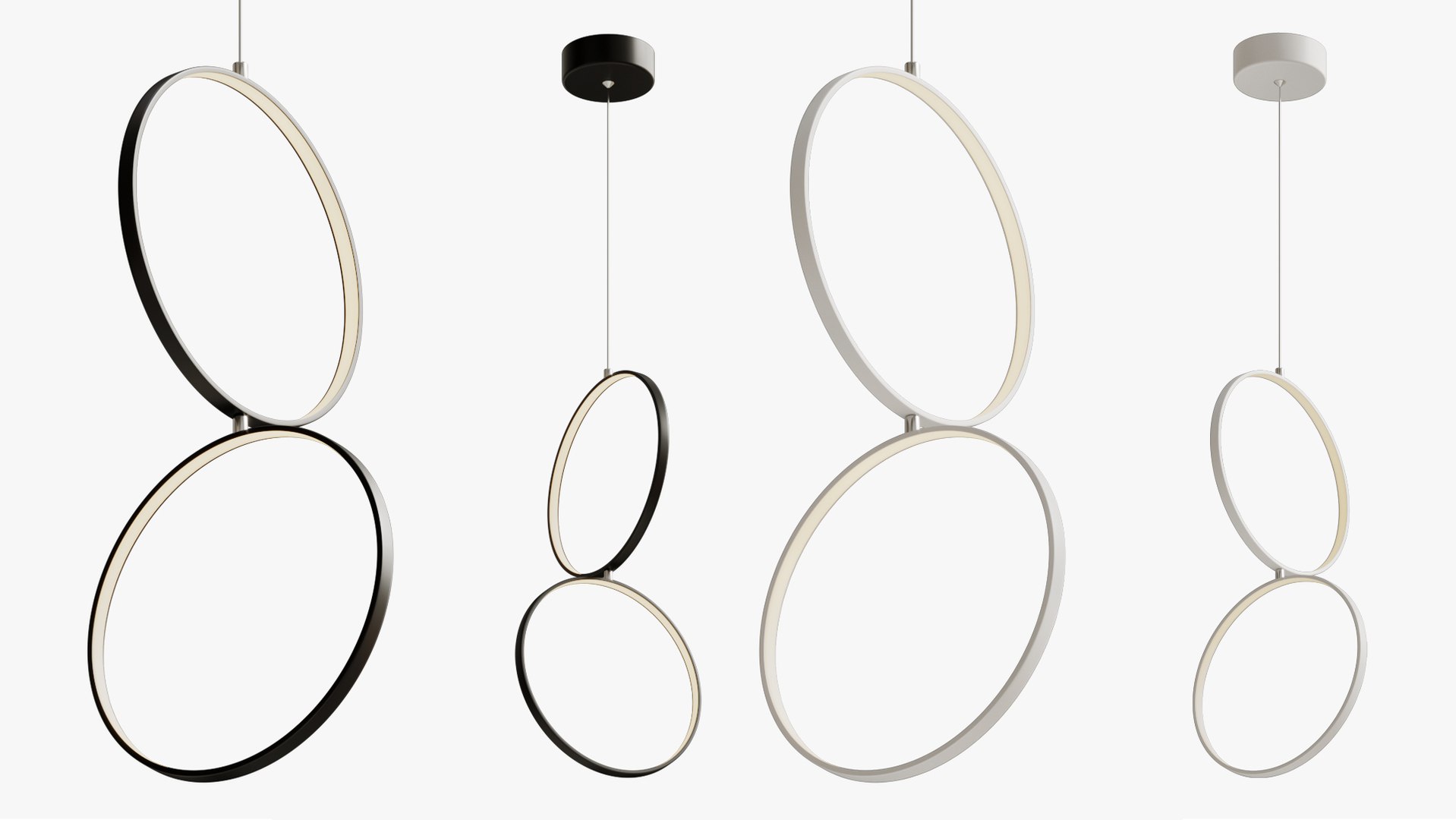 Trio Rondo Pendant Lamp 3D Model - TurboSquid 2081306