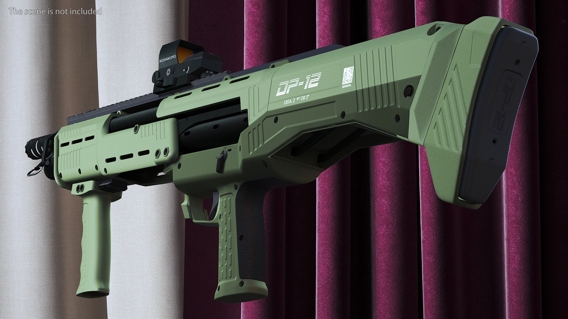 MFG 12 Green Gauge Pump Rigged For Cinema 4D 3D Model - TurboSquid 2081394