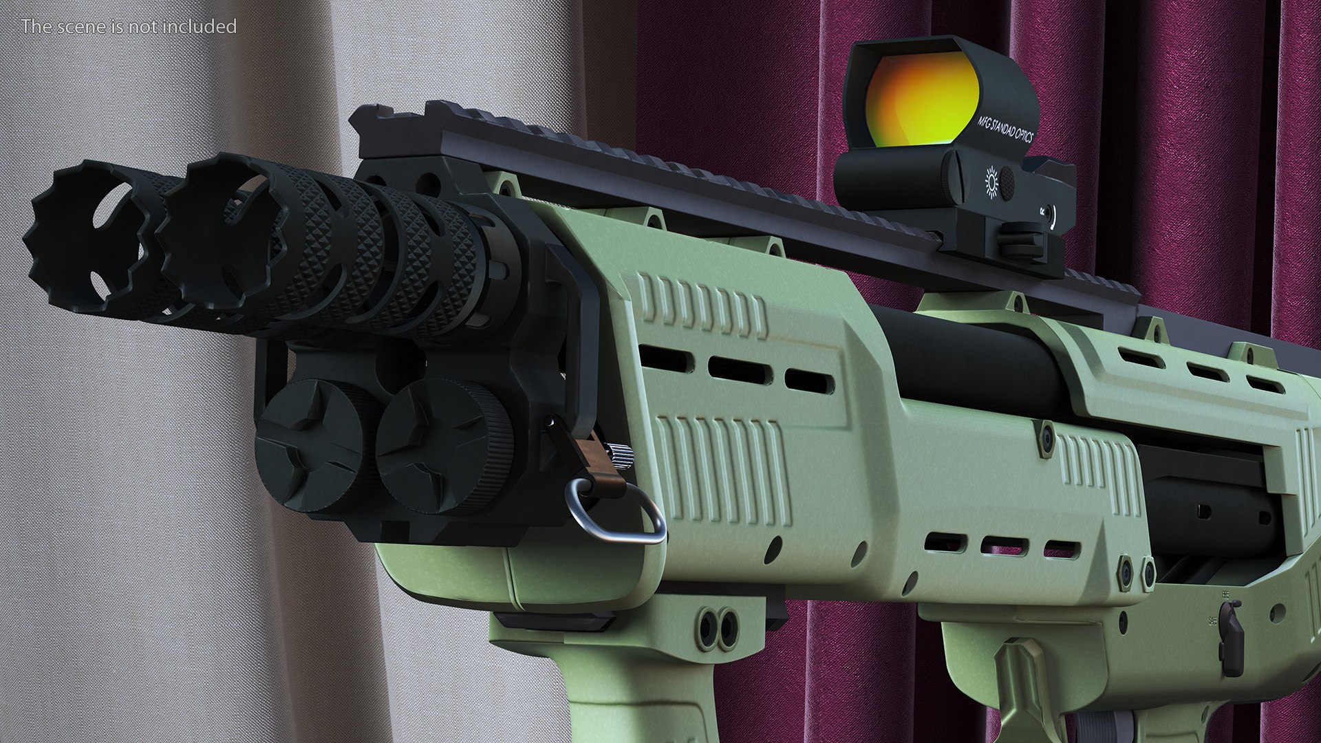 MFG 12 Green Gauge Pump Rigged For Cinema 4D 3D Model - TurboSquid 2081394