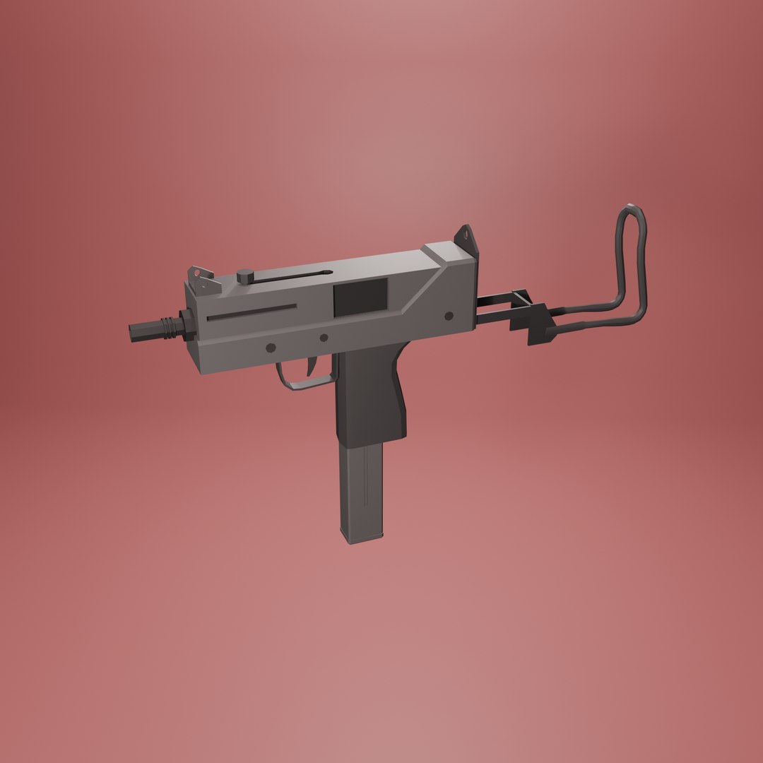 3D Low Poly Ingram Mac 10 Model - TurboSquid 2304440