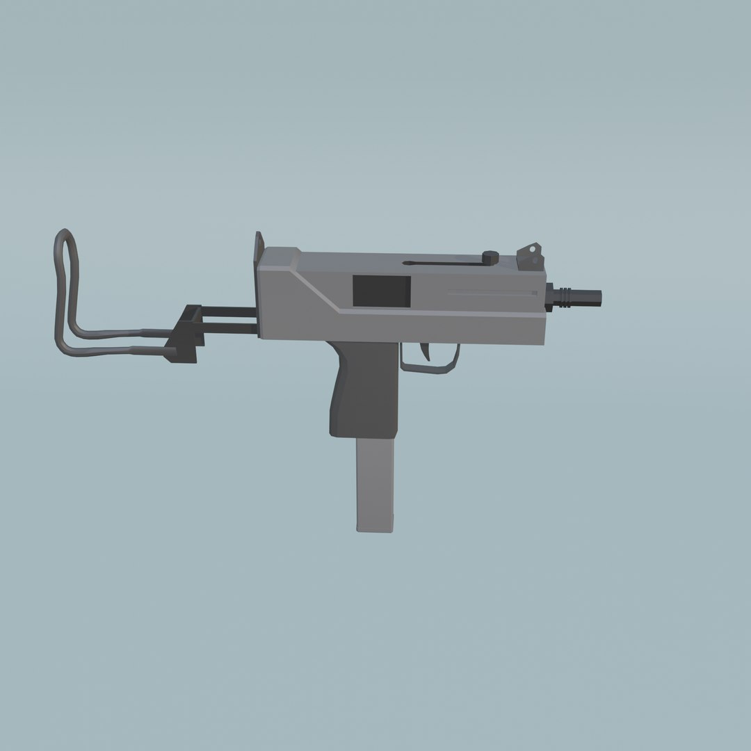 3D Low Poly Ingram Mac 10 Model - TurboSquid 2304440