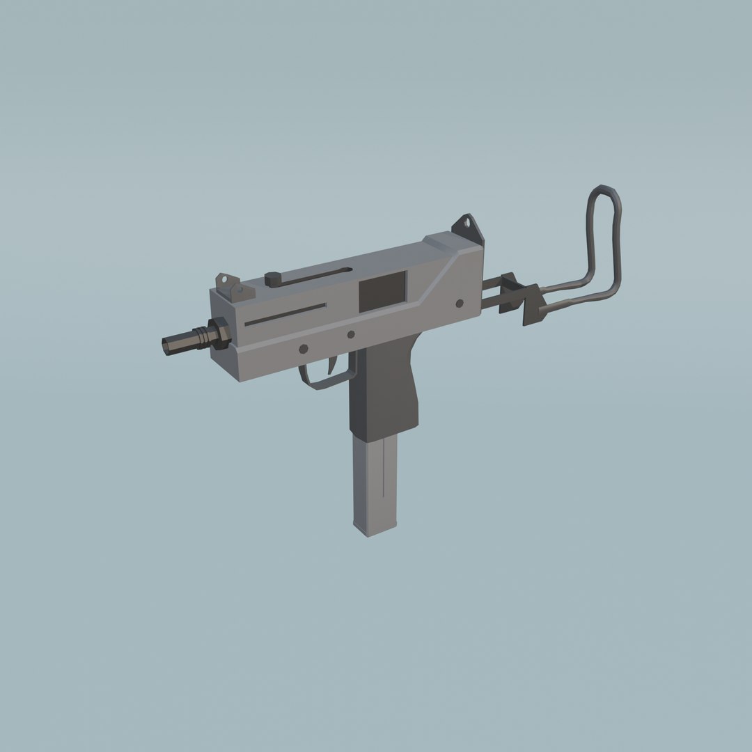 3D Low Poly Ingram Mac 10 Model - TurboSquid 2304440