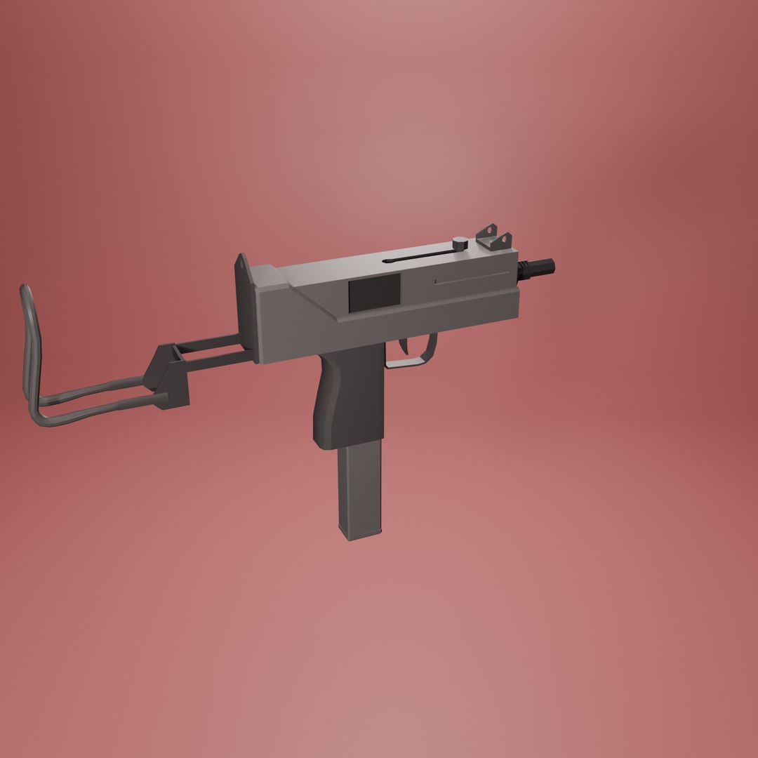 3D Low Poly Ingram Mac 10 Model - TurboSquid 2304440