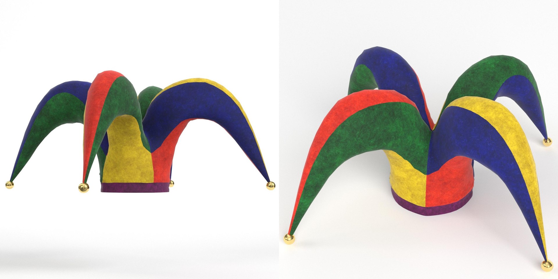 Jester Hat 1 3D Model - TurboSquid 1898057