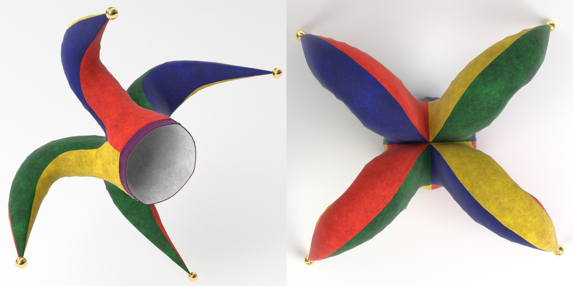 Jester Hat 1 3D Model - TurboSquid 1898057