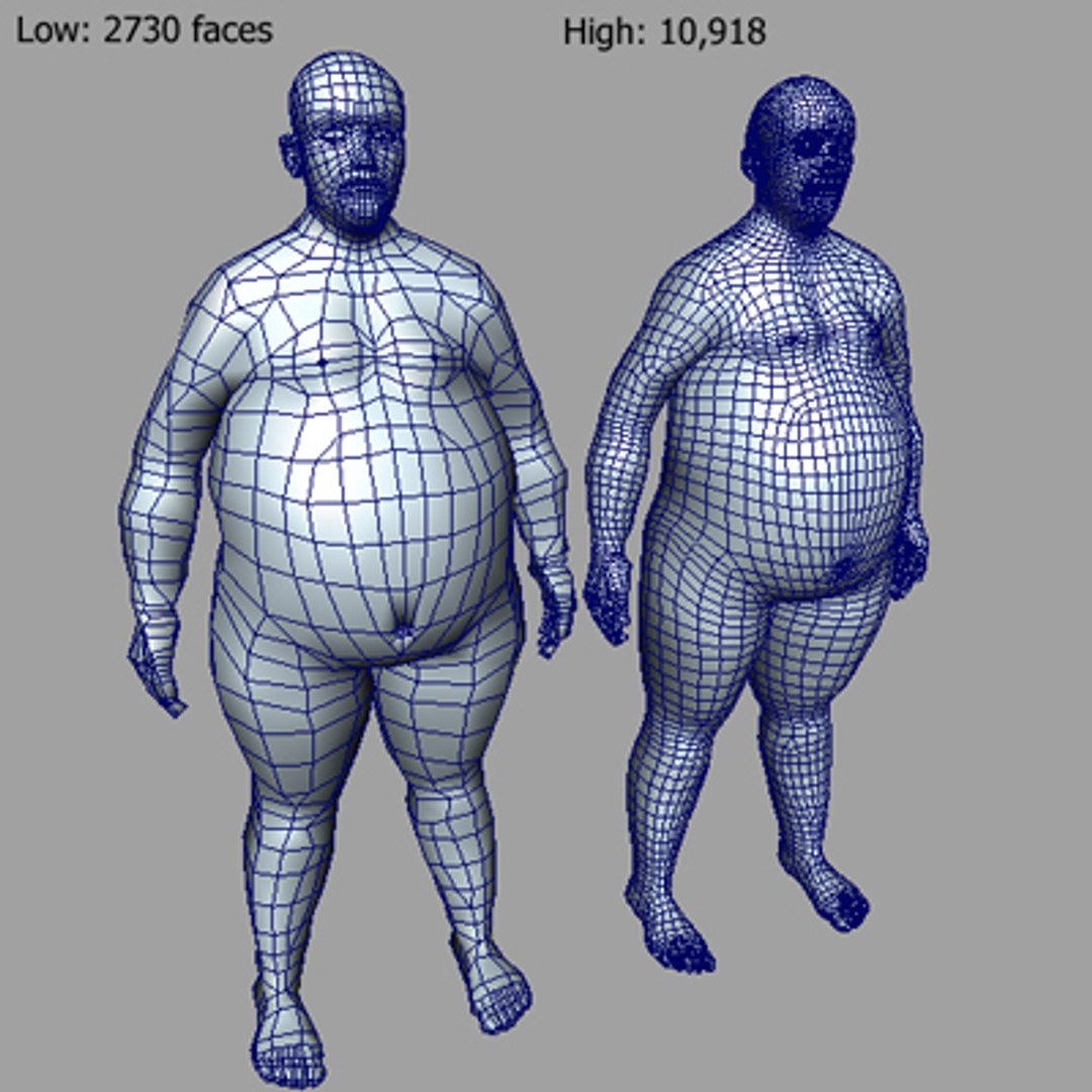 3d Model Realistic Overweight