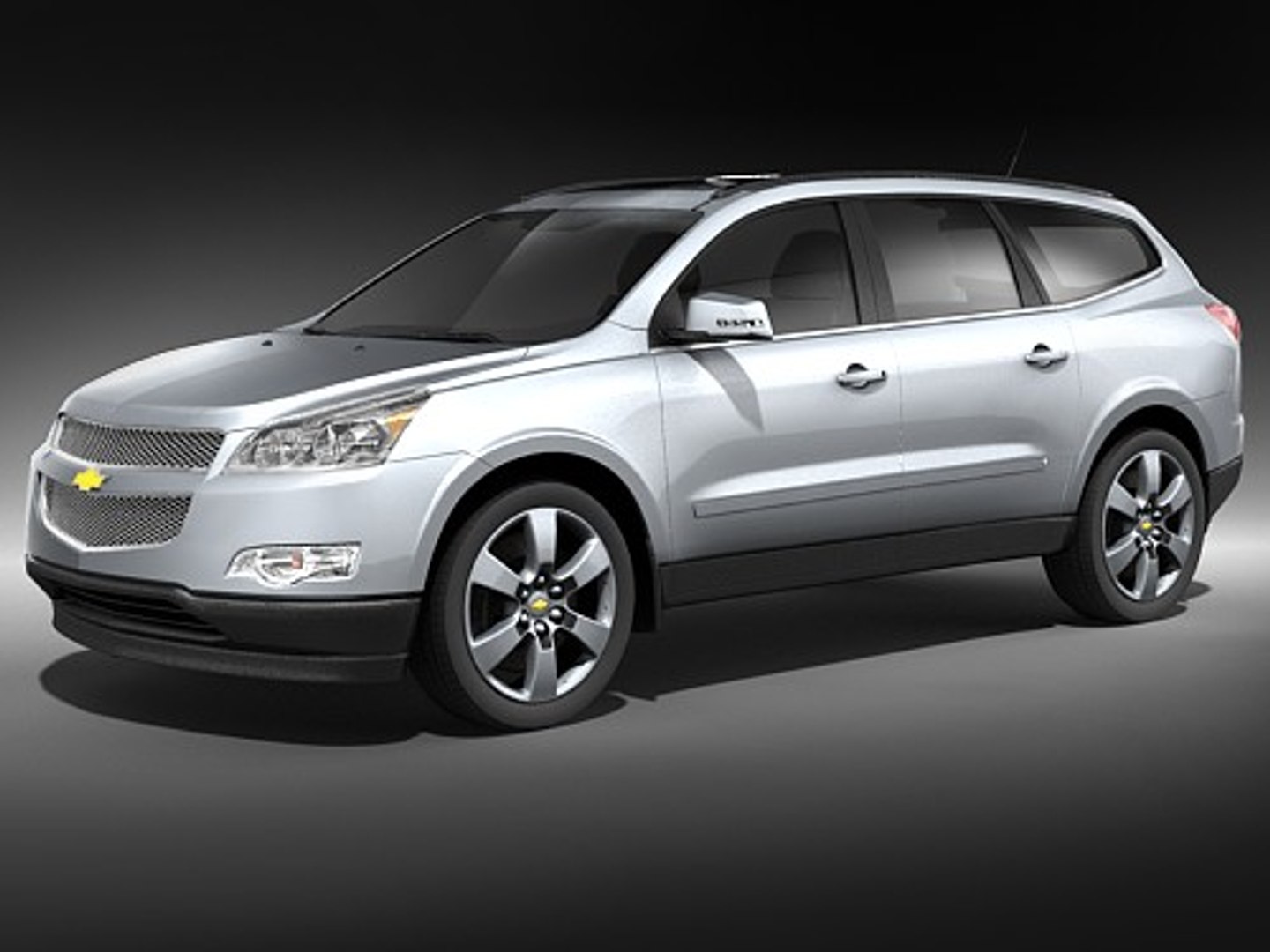 3d chevrolet traverse suv mid-poly