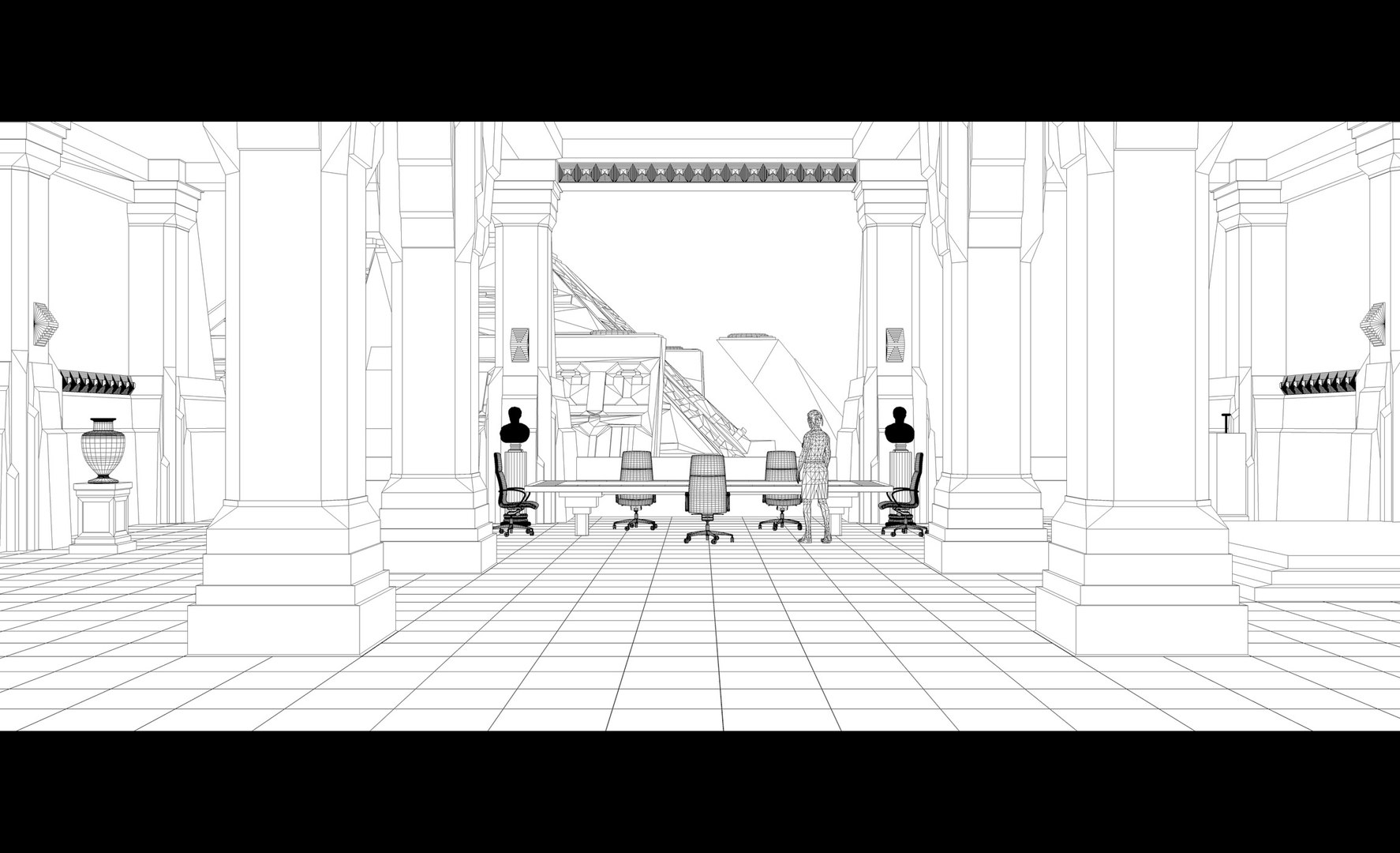 3D Blade Runner 1982 - Tyrell Building Office Interior Model ...