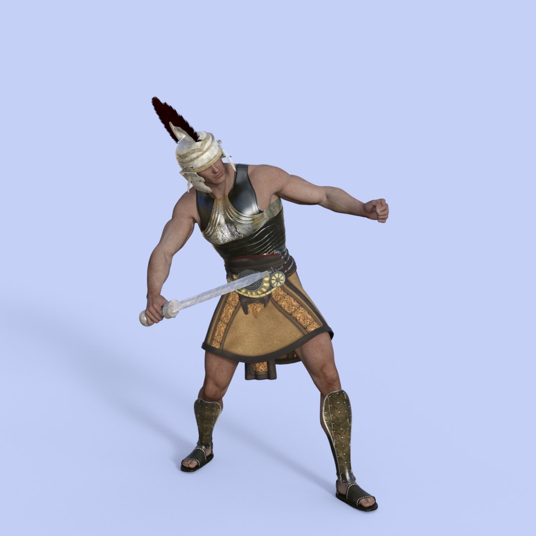 Gladiator Rigged Model - TurboSquid 2093645