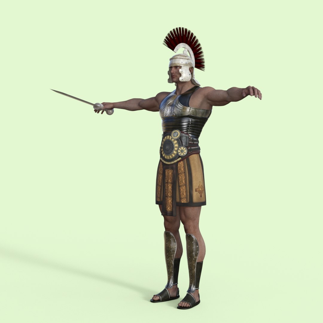 Gladiator Rigged Model - TurboSquid 2093645