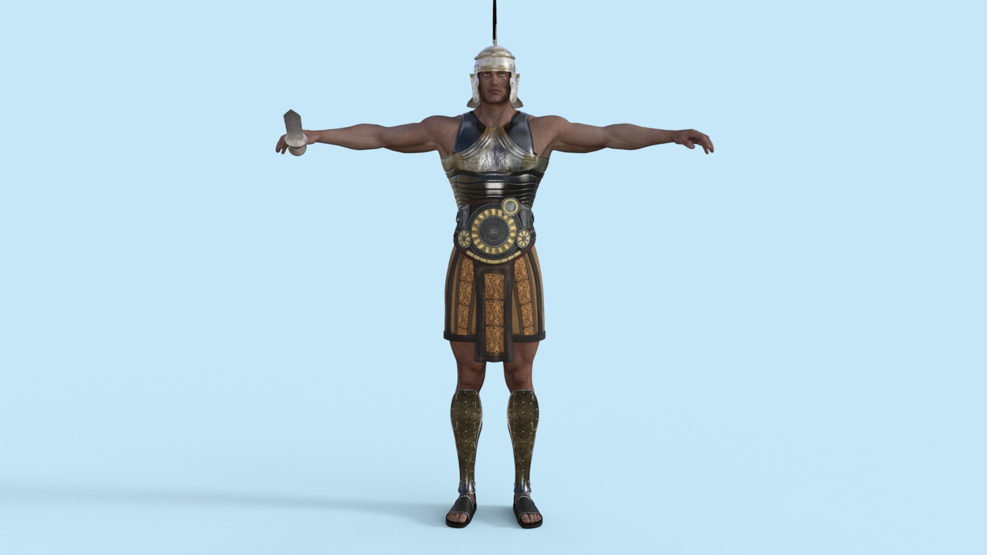 Gladiator Rigged Model - TurboSquid 2093645