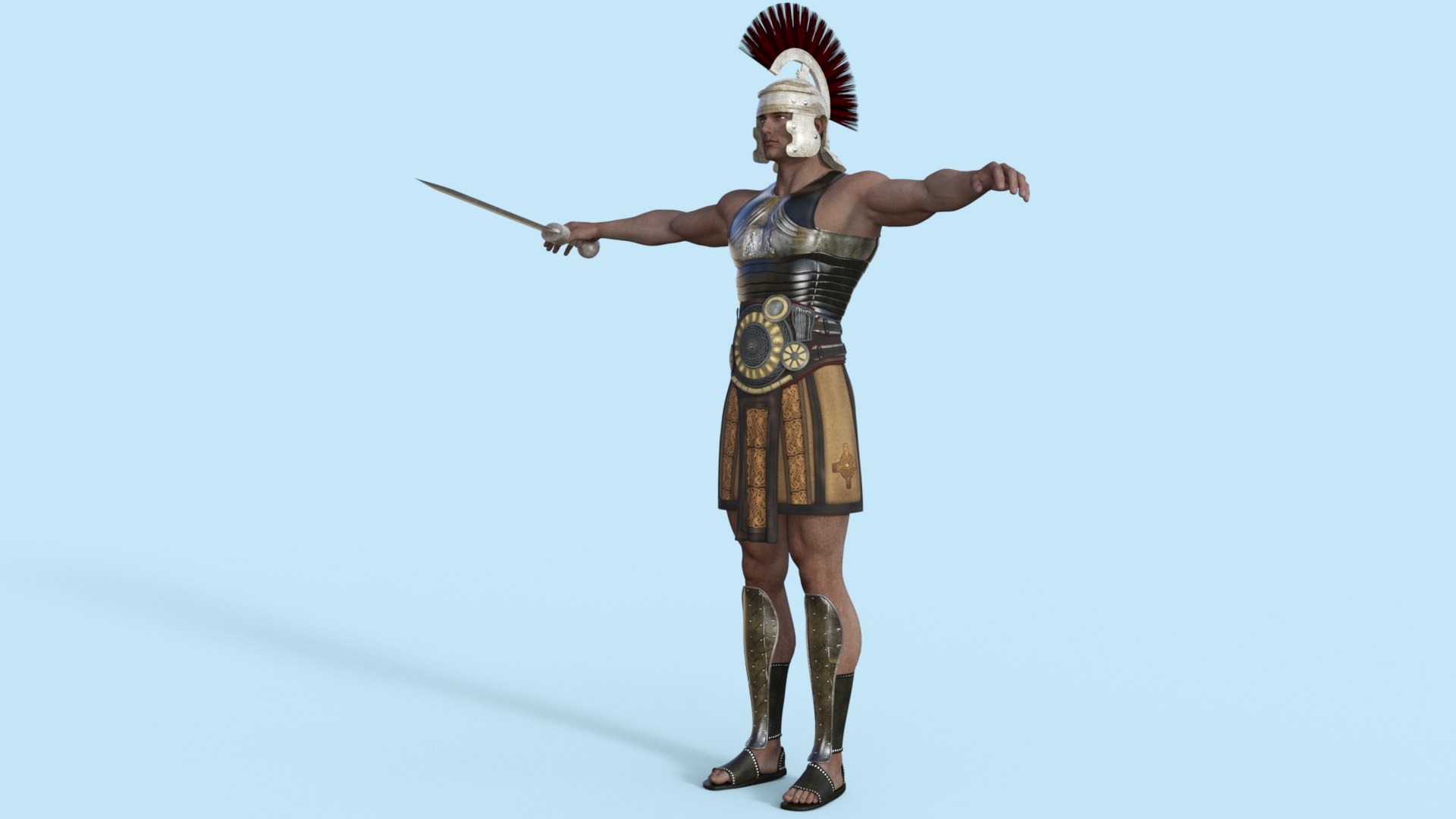 Gladiator Rigged Model - TurboSquid 2093645