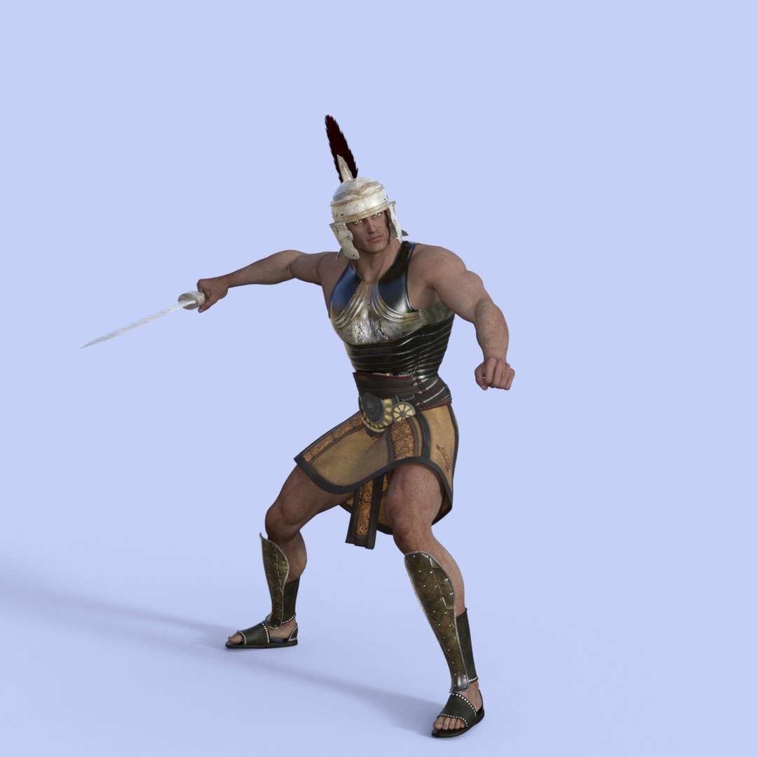 Gladiator Rigged Model - TurboSquid 2093645
