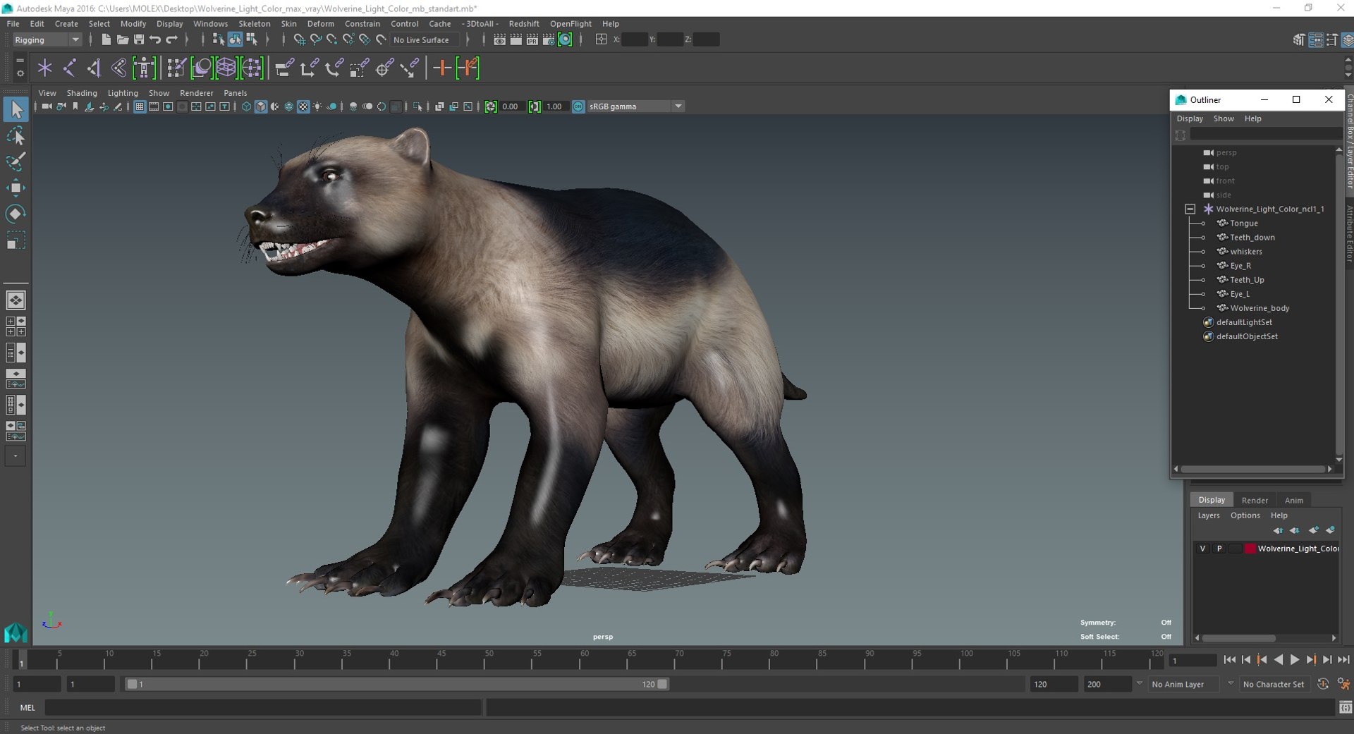 3D Wolverine Light Color - TurboSquid 2137522