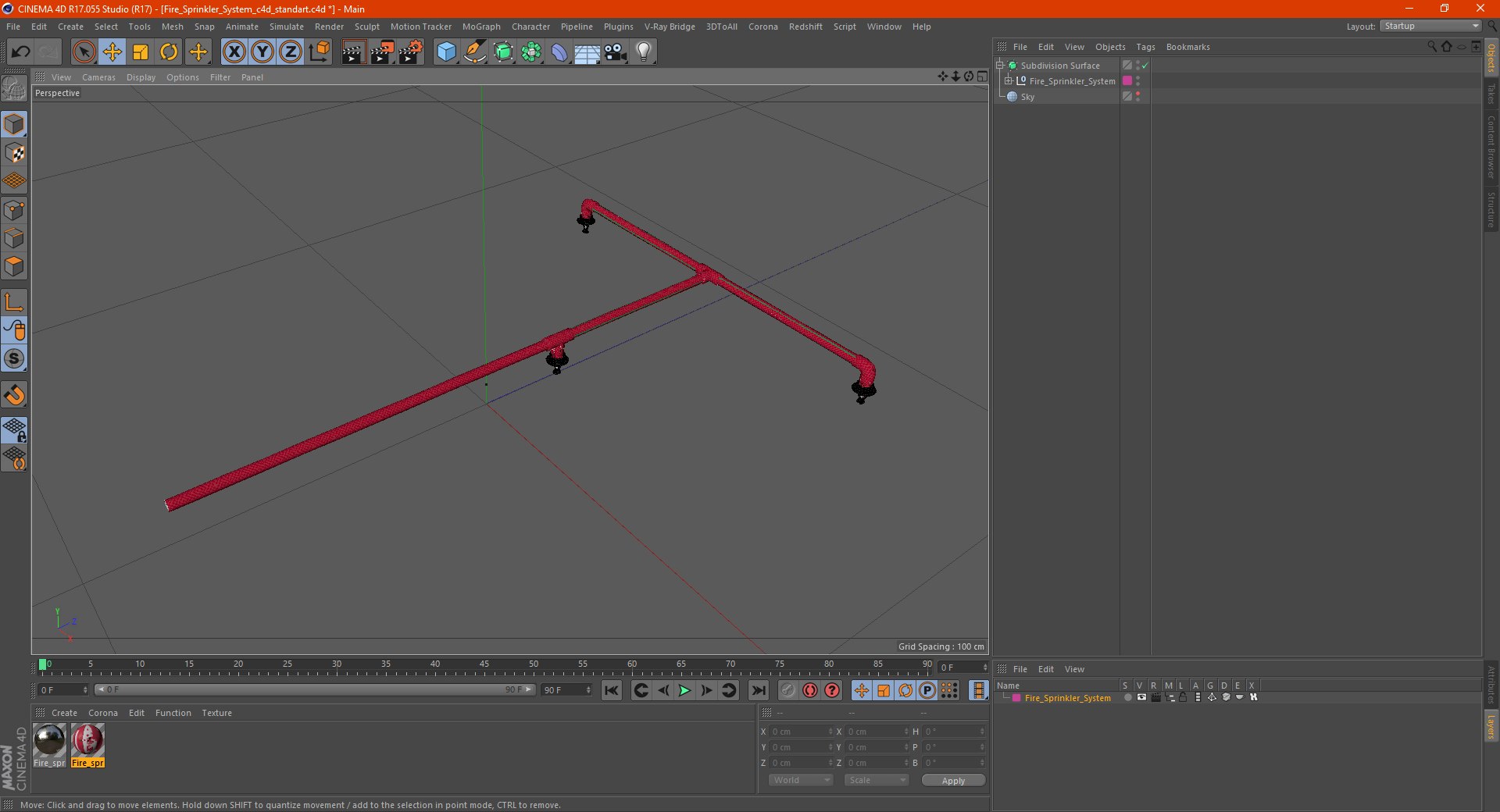 Fire Sprinkler System Model - TurboSquid 1724439