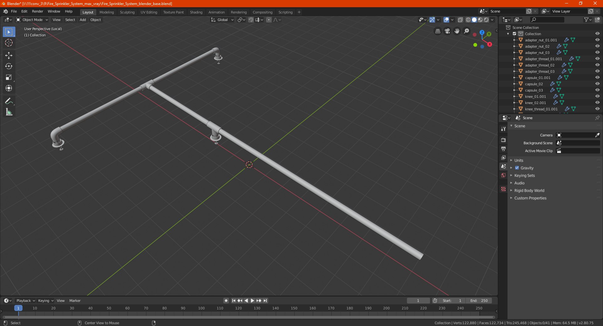 Fire Sprinkler System Model - TurboSquid 1724439