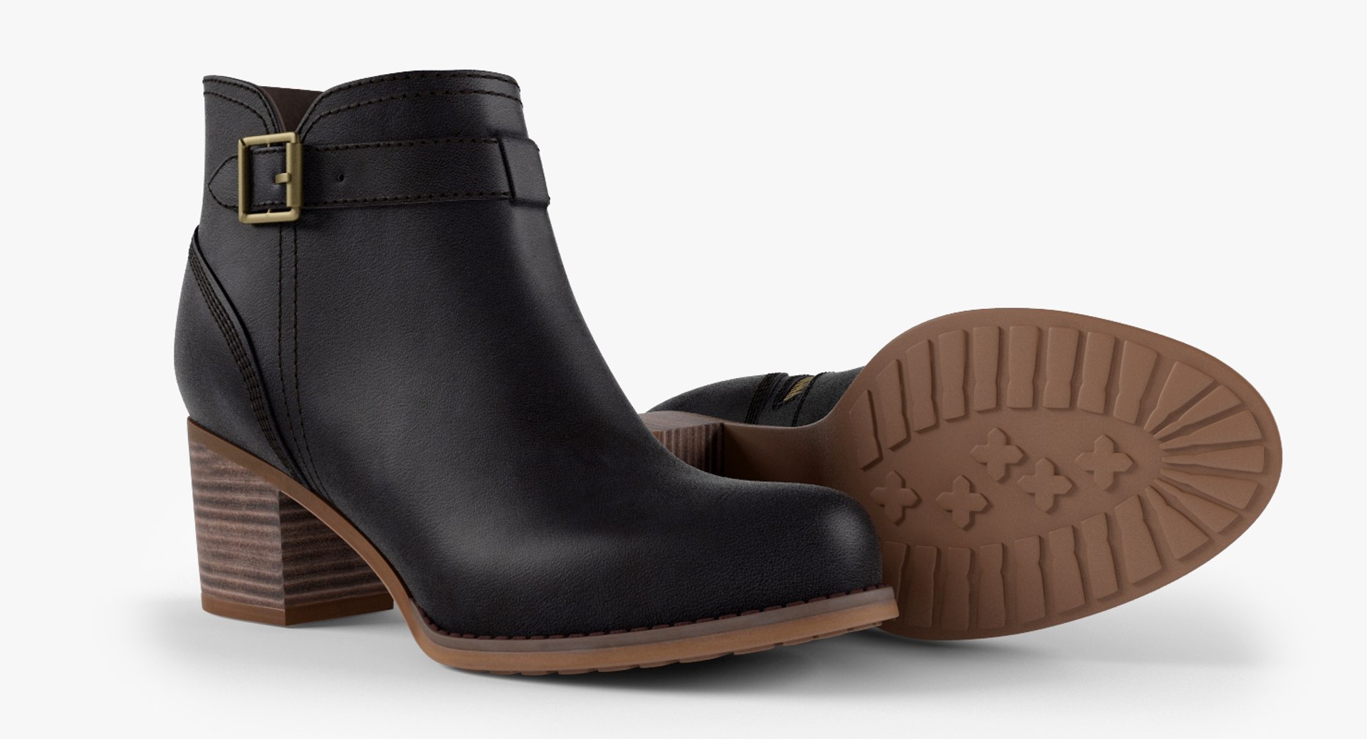 Max Leather Boots Heels