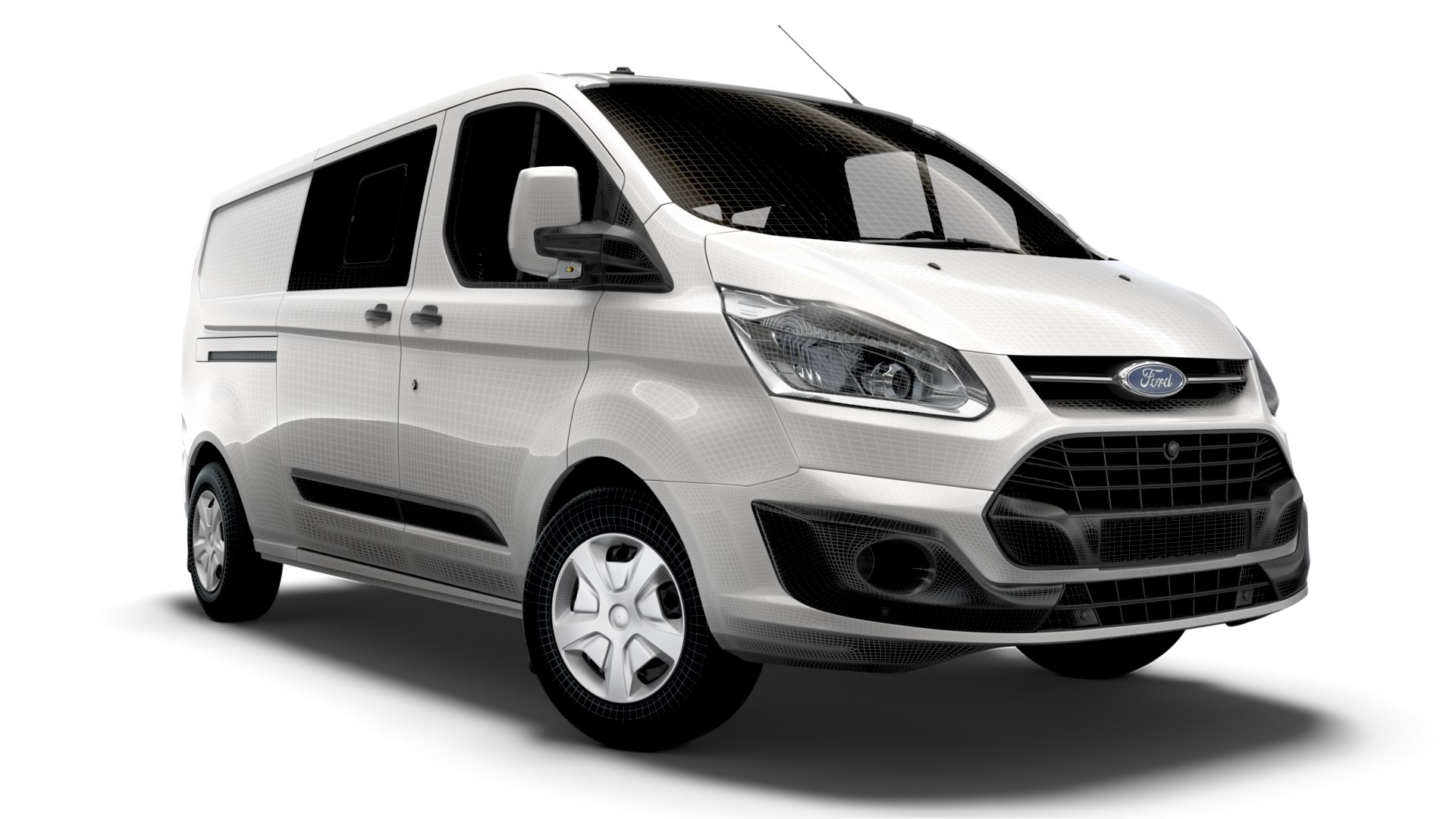 Ford Transit Custom L2H1 DC IV201 3D Model - TurboSquid 2042360