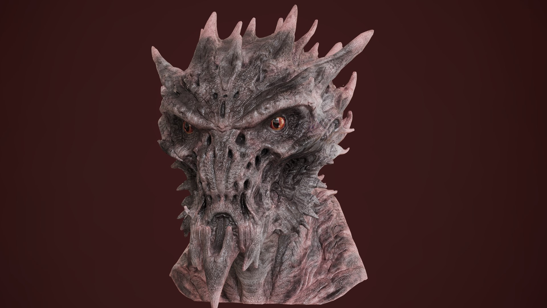 3D Demon Creature Head - TurboSquid 2478708