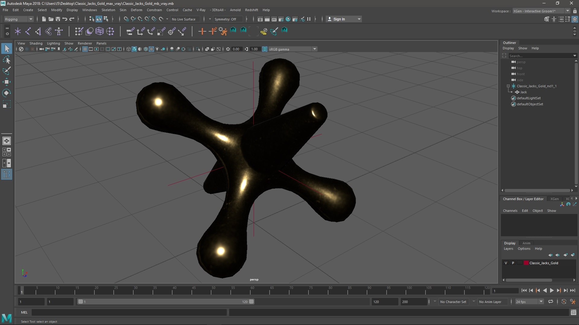 Classic Jacks Gold 3D Model - TurboSquid 2286889