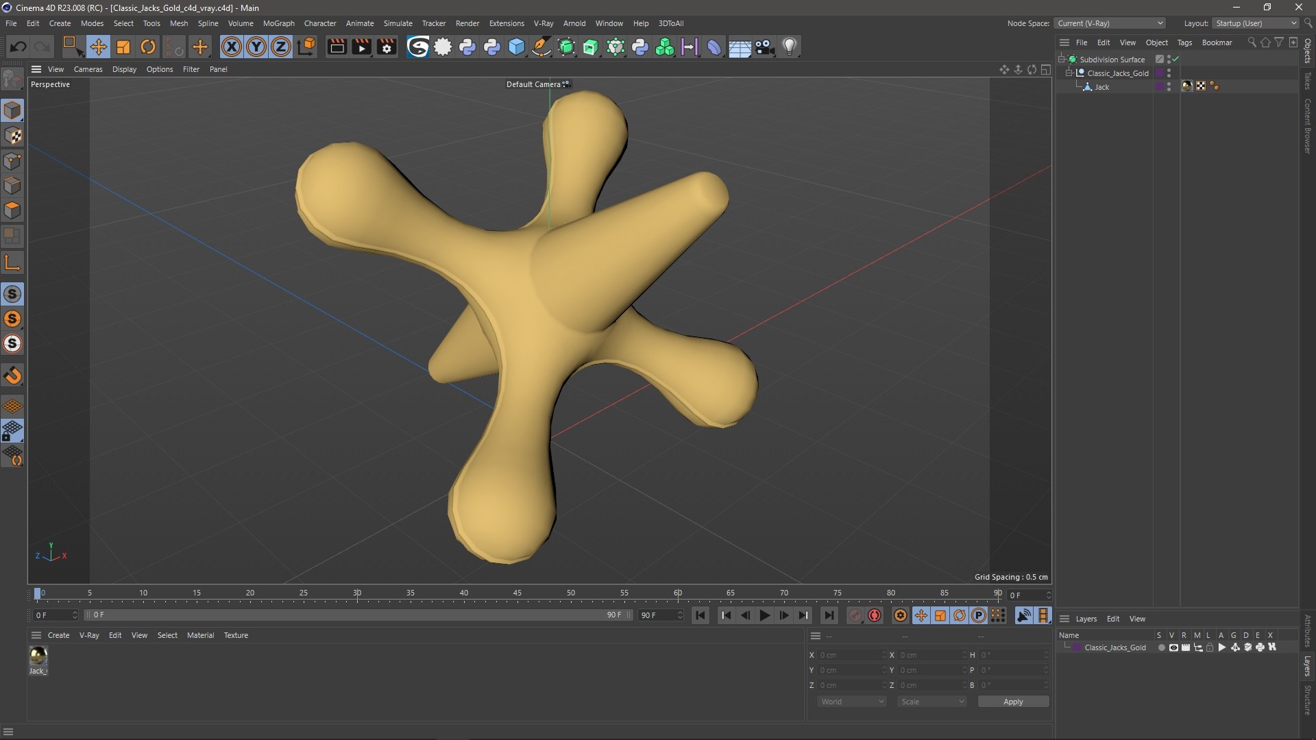 Classic Jacks Gold 3D Model - TurboSquid 2286889