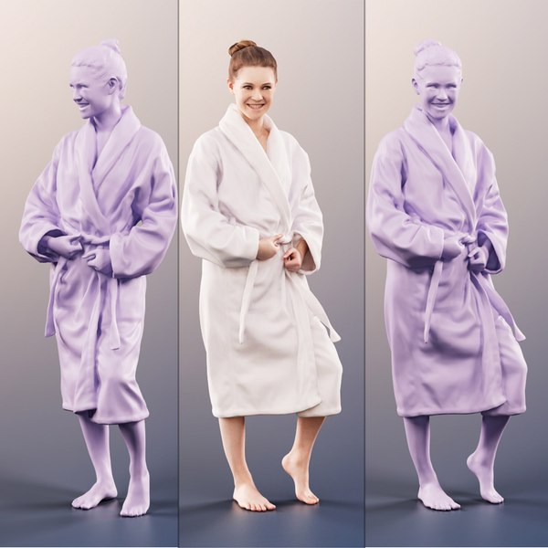 Woman bathrobe bath 3D model - TurboSquid 1703458