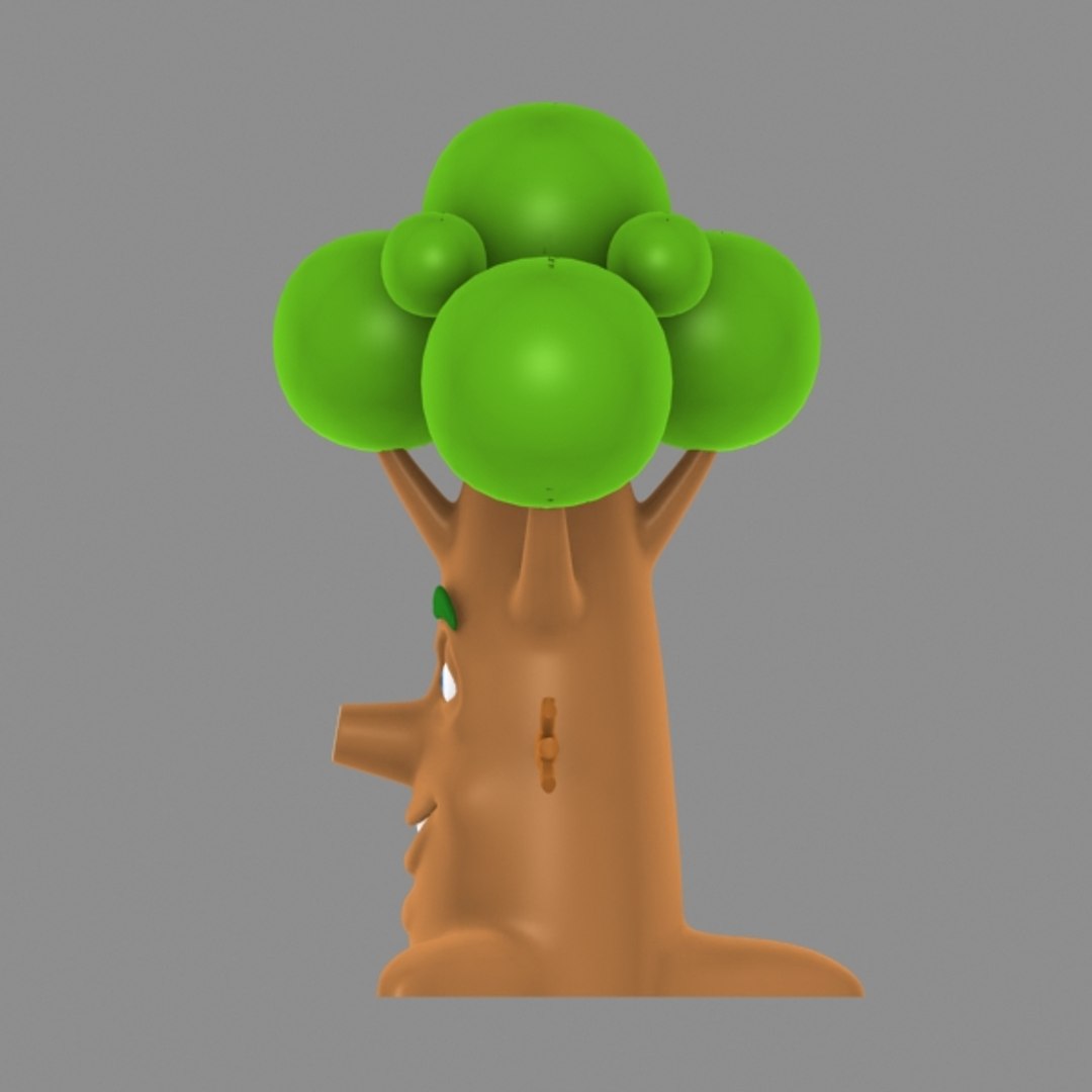 cartoon tree 3d max
