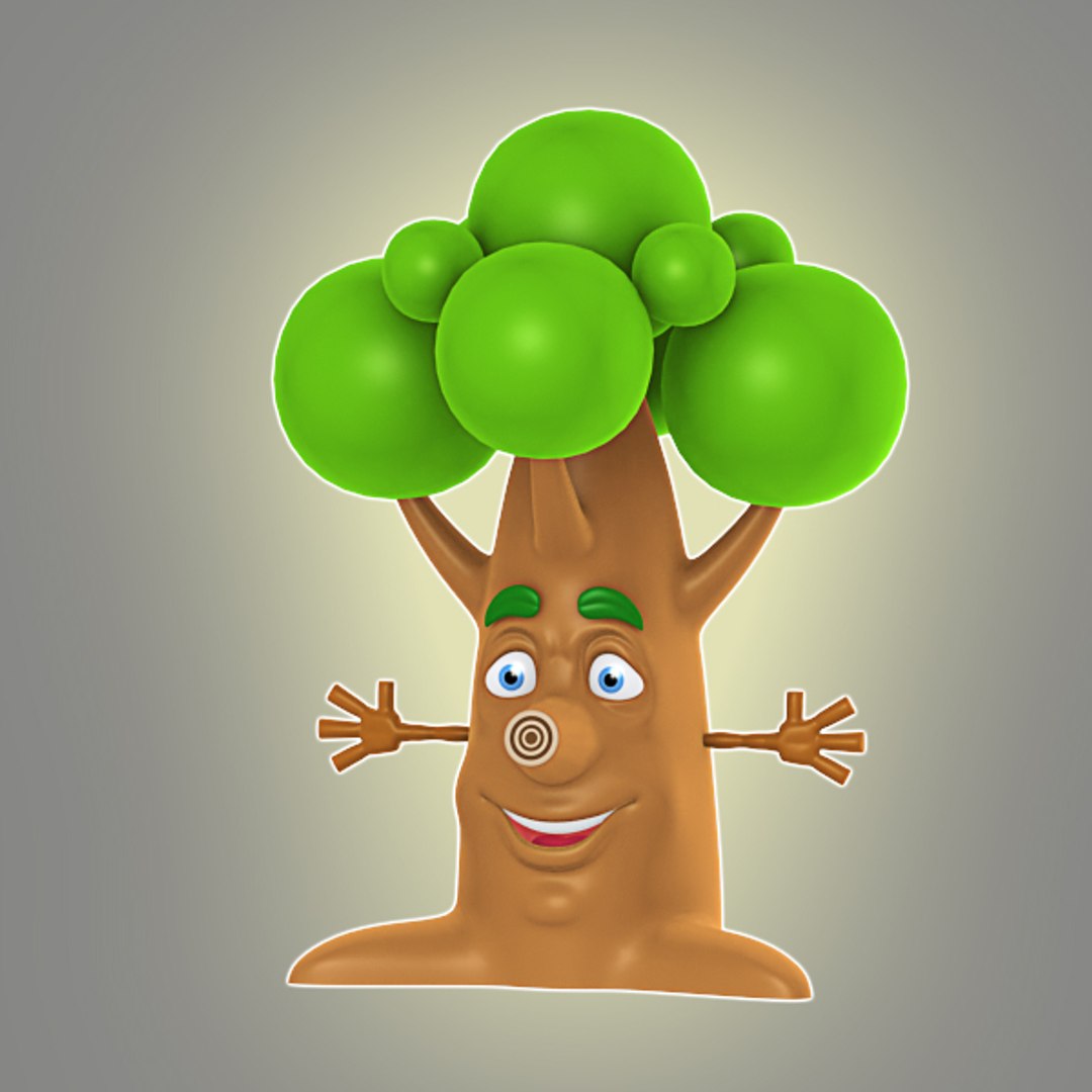 cartoon tree 3d max
