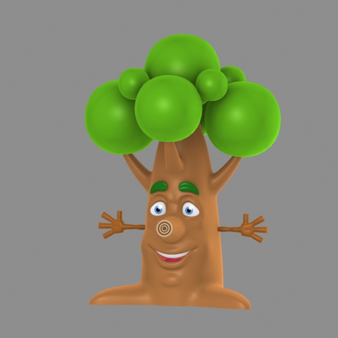 cartoon tree 3d max