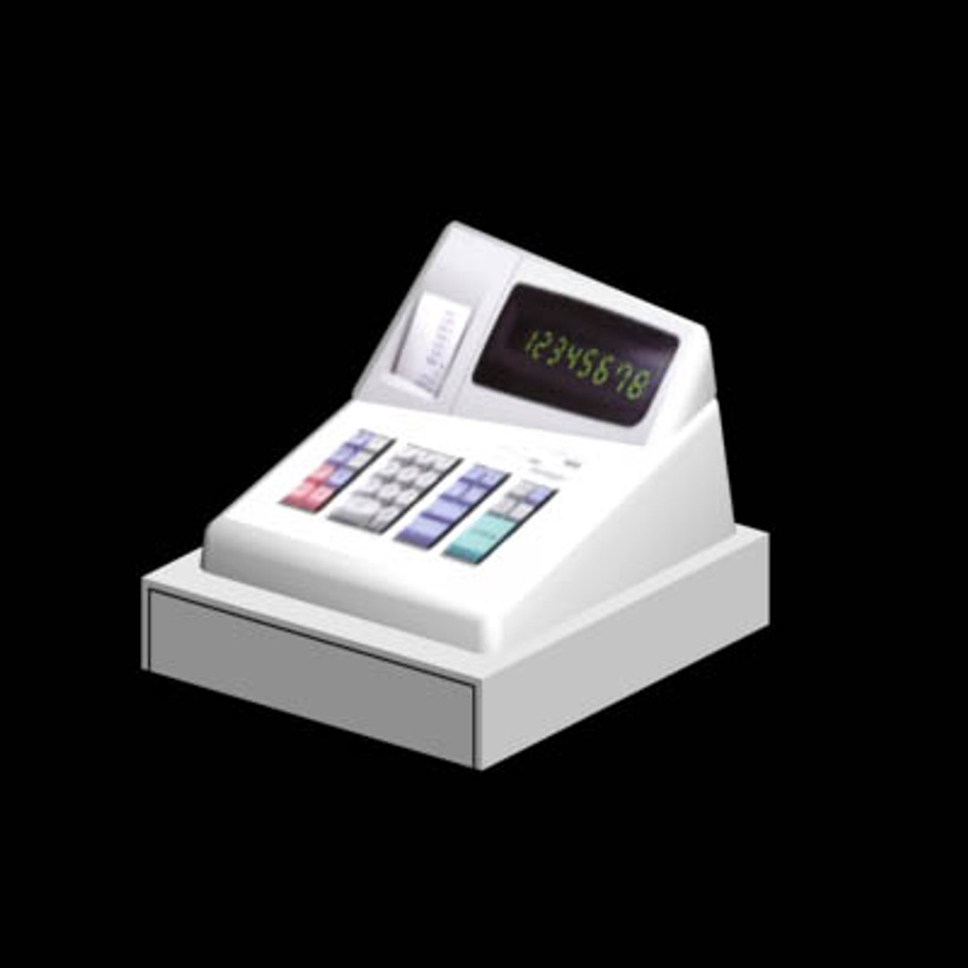 cash register 3d max