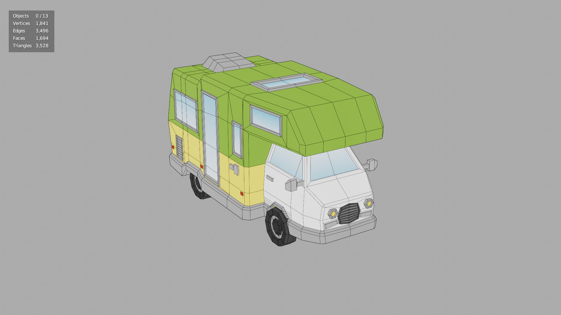3D Low Poly Caravan - TurboSquid 1915807
